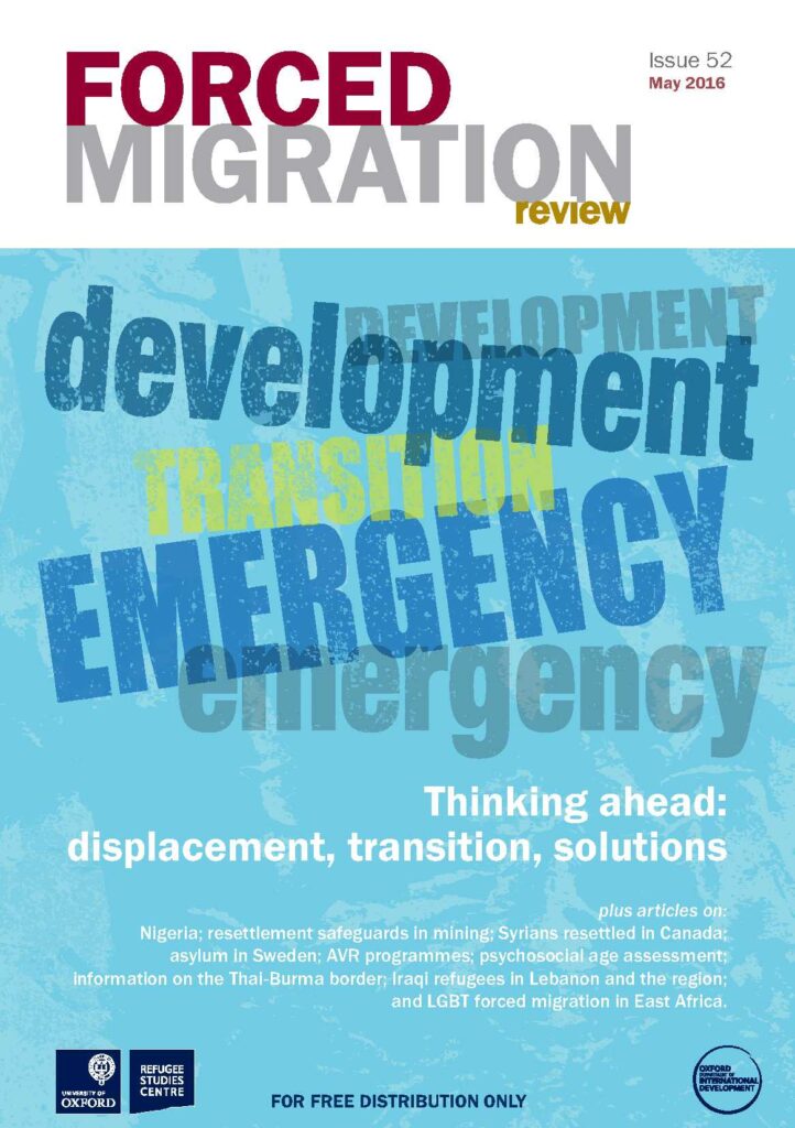 Thinking ahead: displacement, transition, solutions - Forced Migration ...